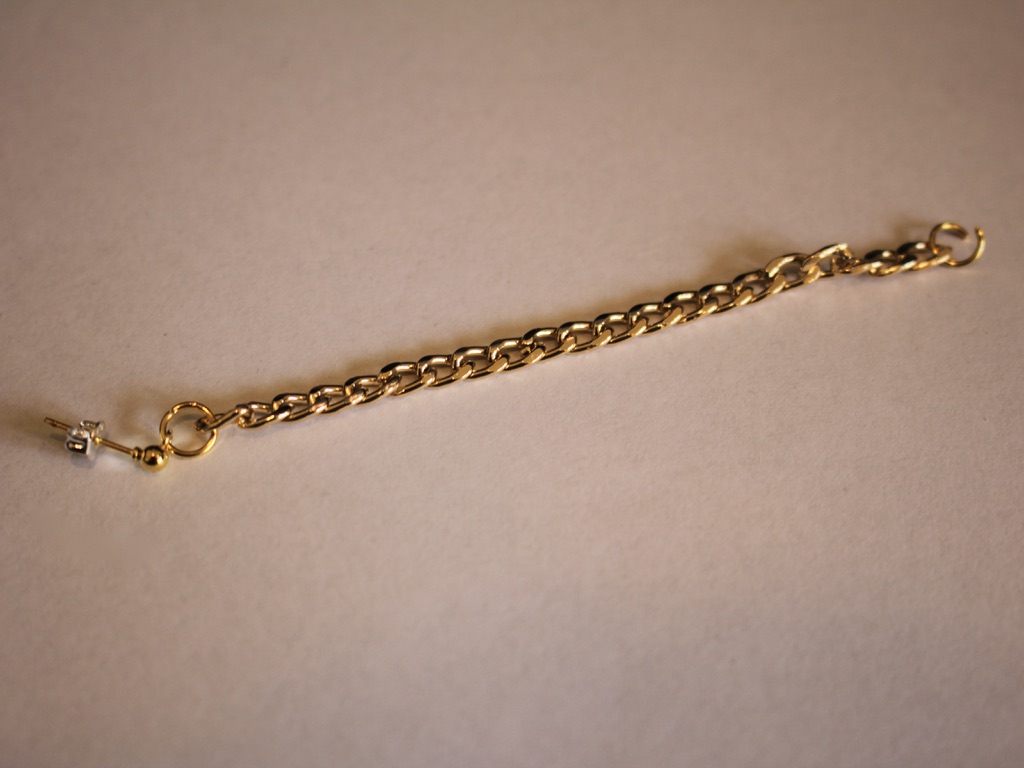 how to make chain loop earrings with chunky chains