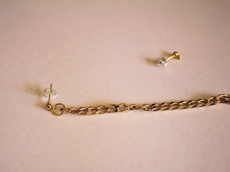 how to make chain loop earrings with chunky chains