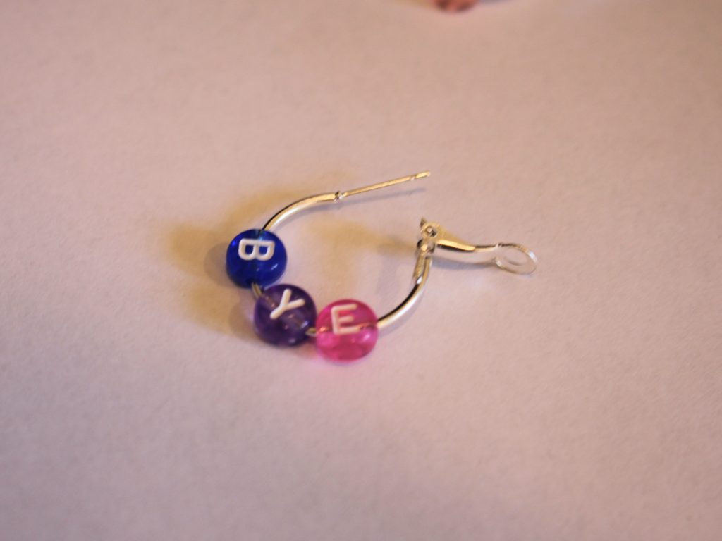 make some cute and sassy letter bead hoop earrings